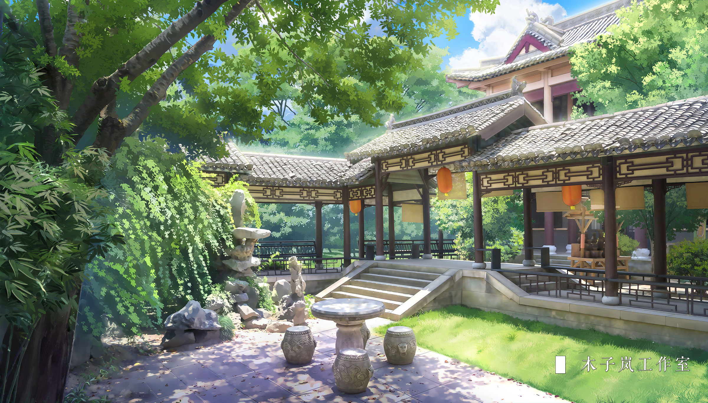 Download Anime Building HD Wallpaper by Moonslan Studio