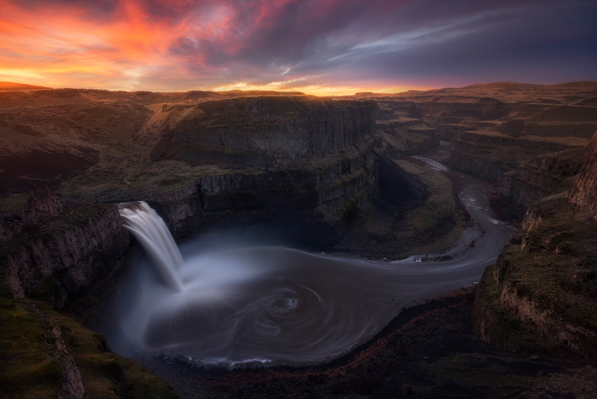 Download Washington Canyon Nature Waterfall River Mountain Palouse ...