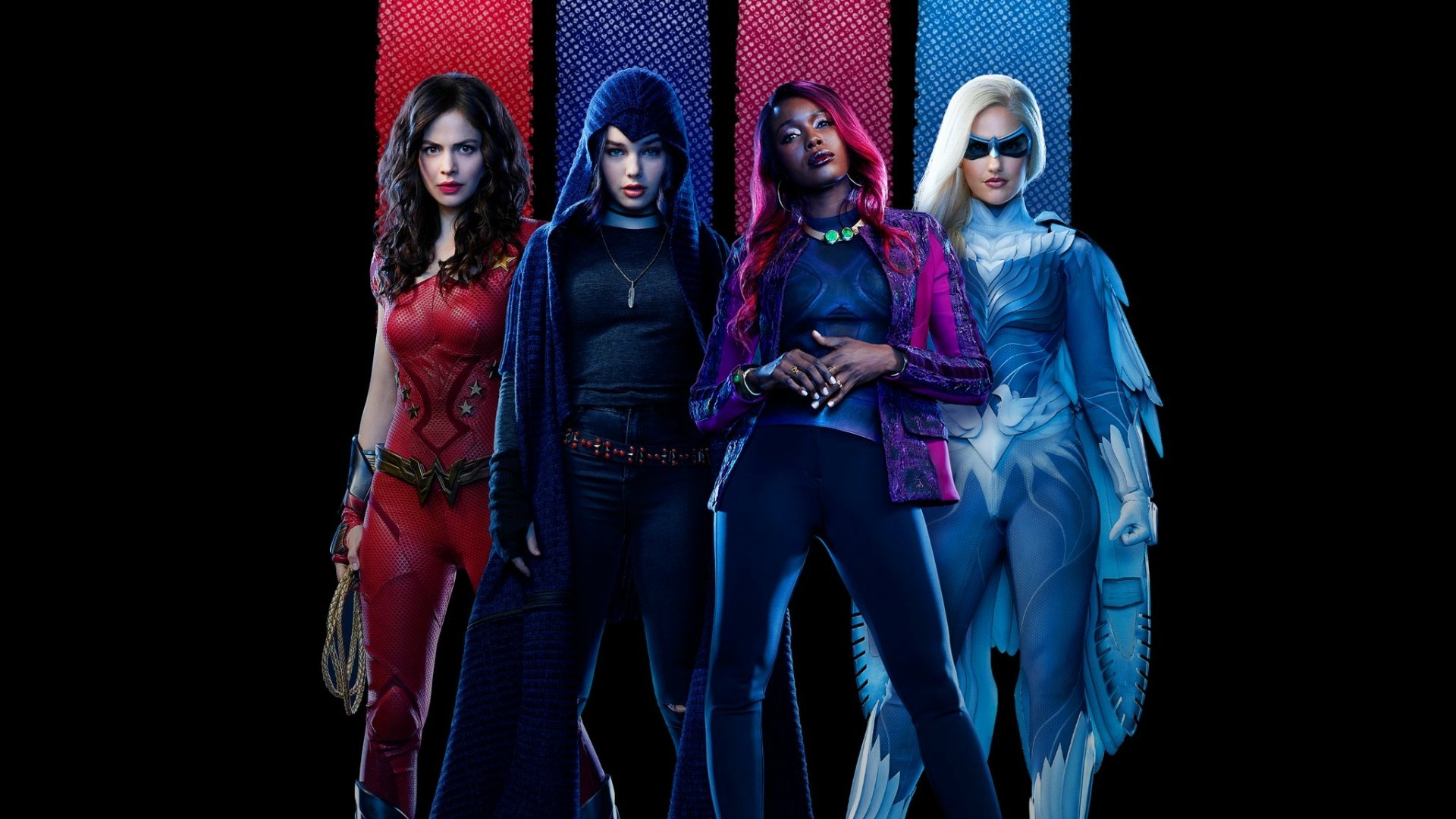 Titans TV Show HD Wallpaper: Koriand'r, Wonder Girl, Dove & Raven United