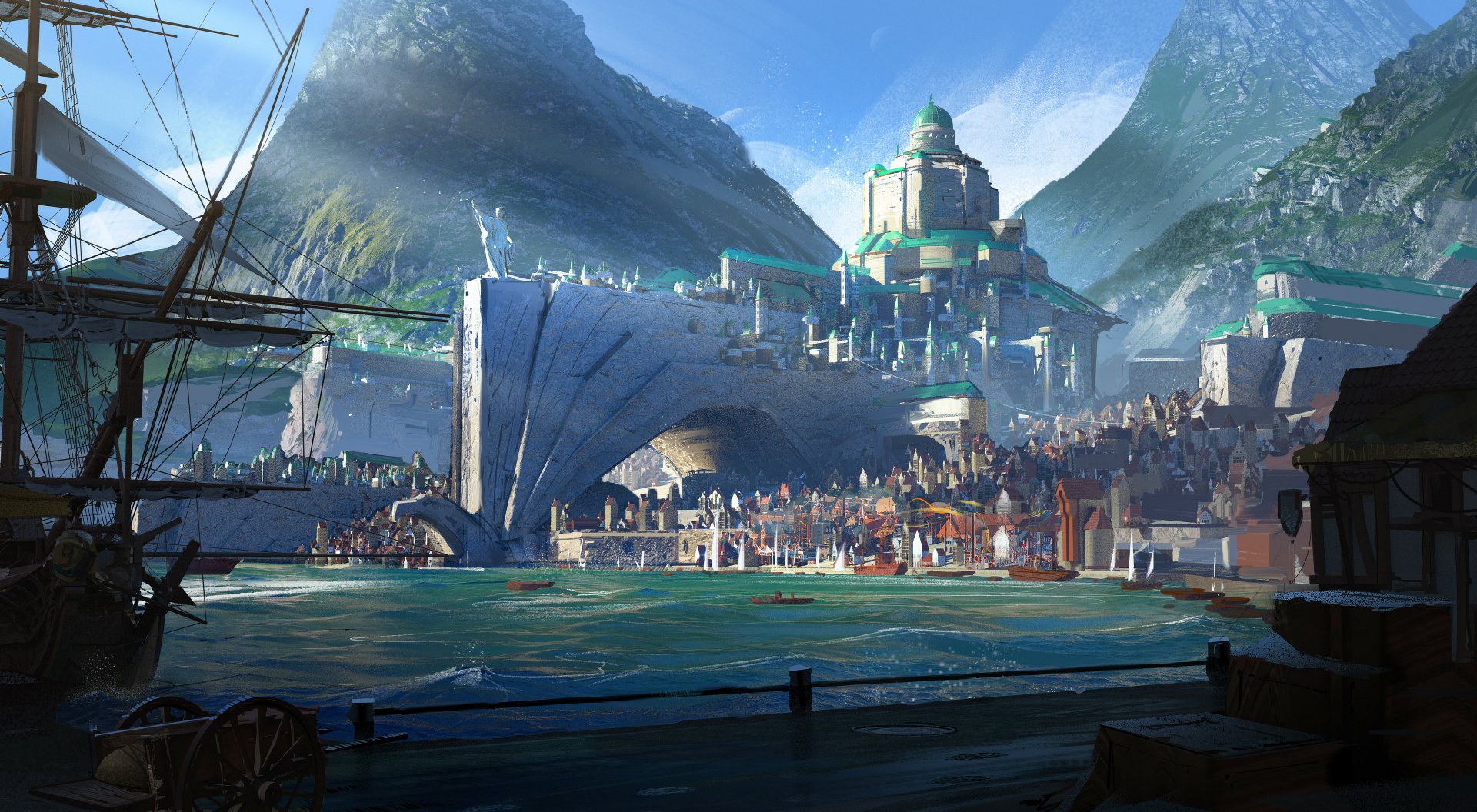 Fantasy Medieval Port City