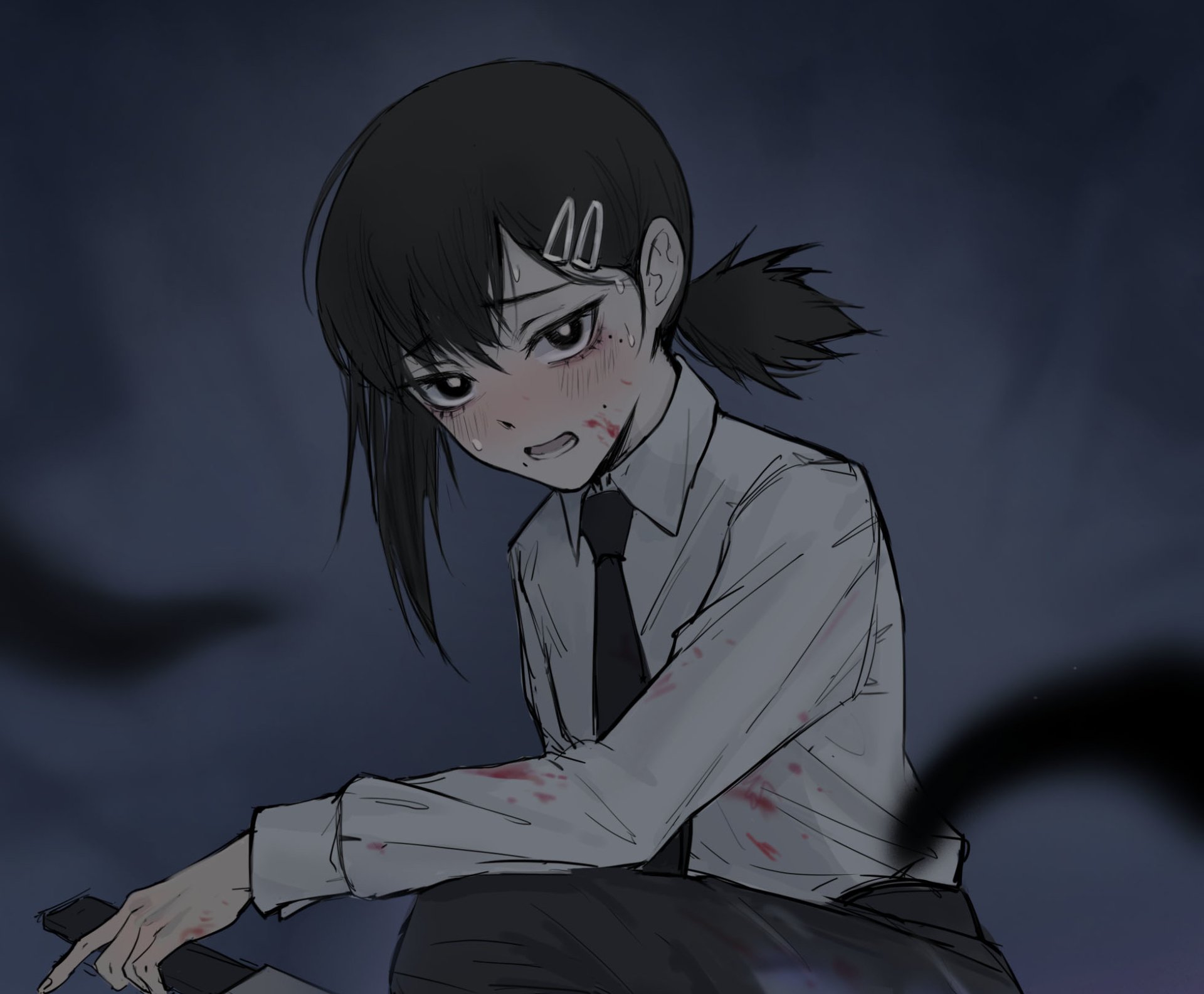 Kobeni Higashiyama HD Wallpaper – Dark Anime Vibes from Chainsaw Man by 东山