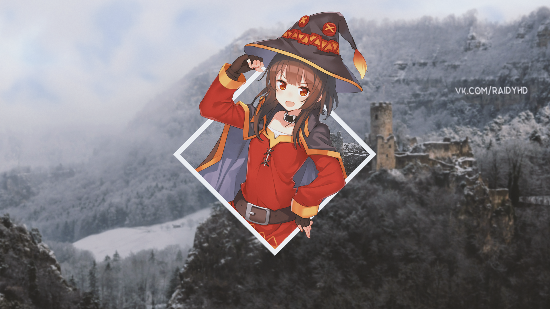 Megumin — KonoSuba Anime PIP HD Wallpaper | Explosion Mage | 1920x1080 ...