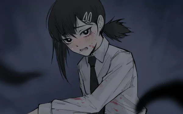 Kobeni Higashiyama HD Wallpaper | Chainsaw Man Anime Scene by 生ゴミカン