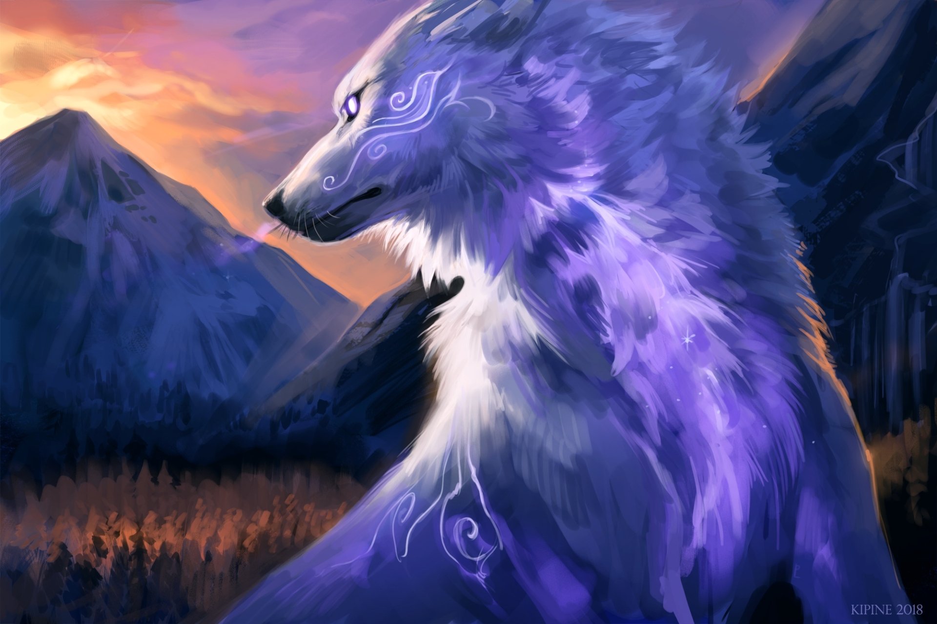 Download Fantasy Wolf HD Wallpaper by Kipine | 2000x1332 | Wallpaper Abyss