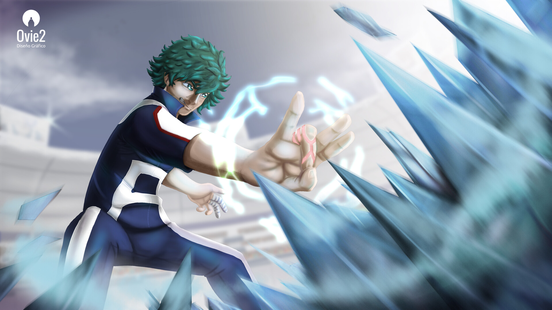 Download Green Hair Izuku Midoriya Anime My Hero Academia HD Wallpaper ...