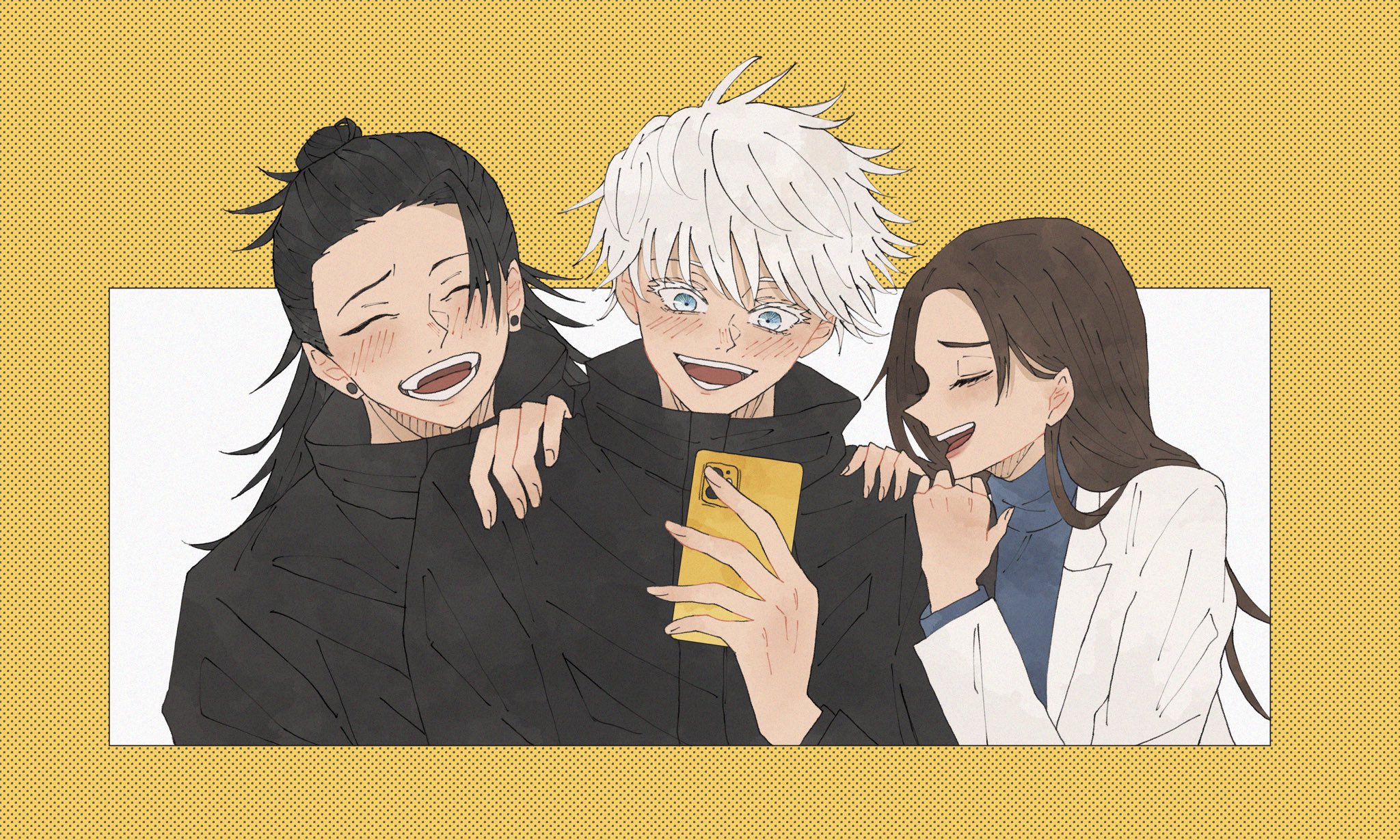 Download School Uniform Blue Eyes White Hair Black Hair Brown Hair ...