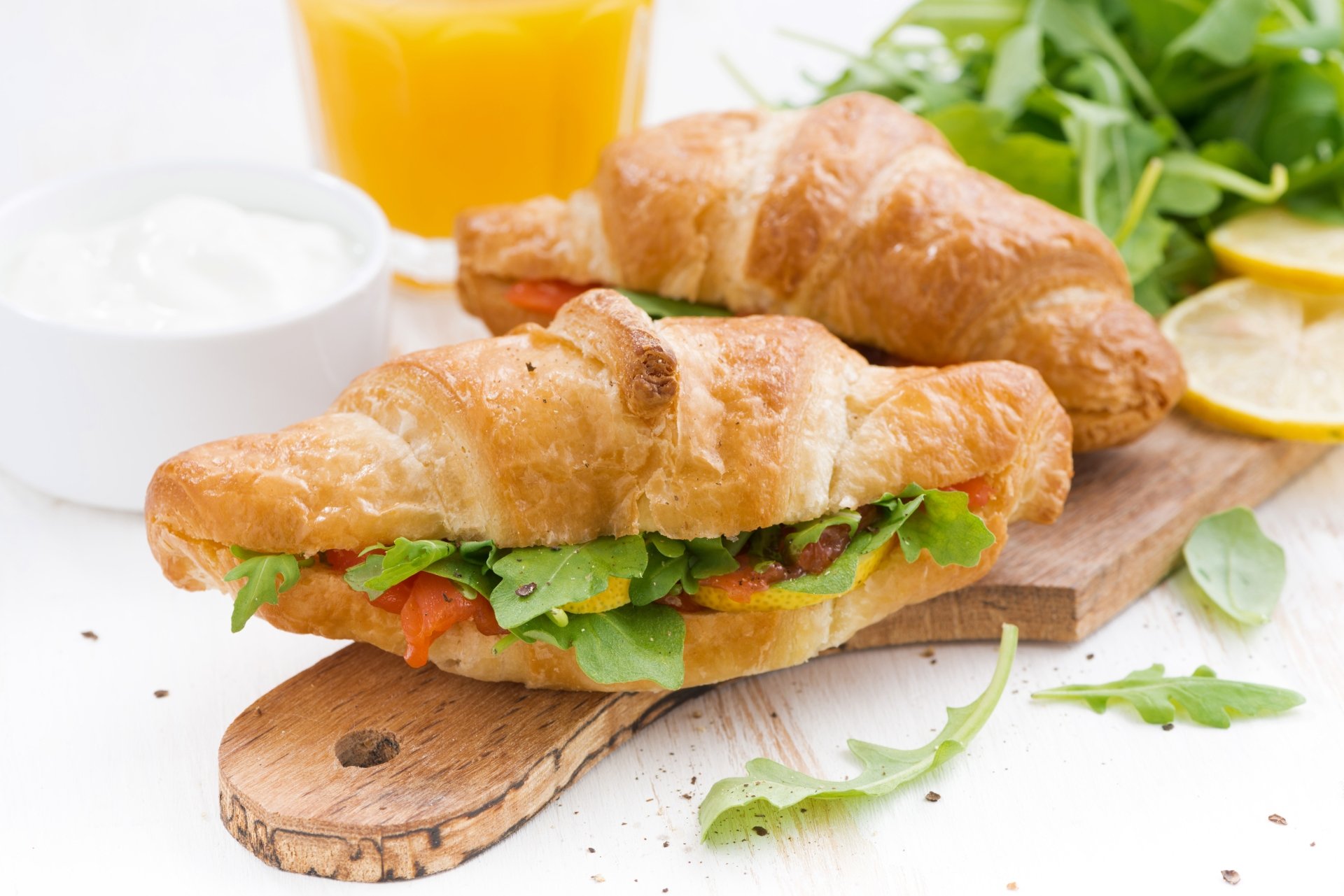 Download Croissant Food Sandwich 4k Ultra HD Wallpaper