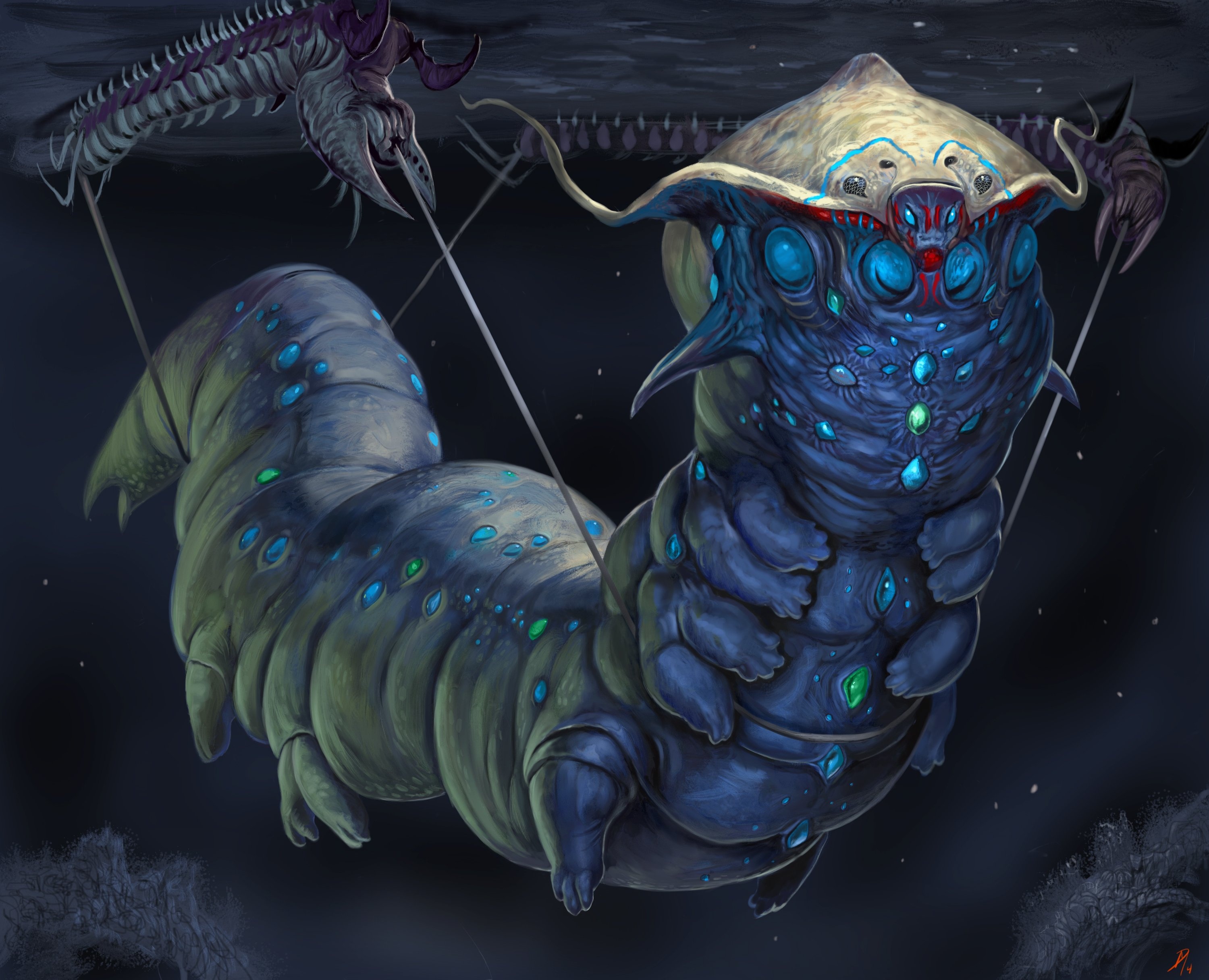 Download Caterpillar Sci Fi Creature HD Wallpaper