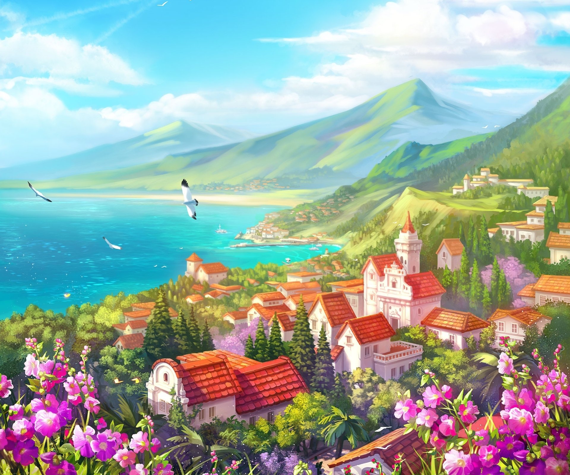 Download Artistic Town HD Wallpaper | 2048x1707 | Wallpaper Abyss