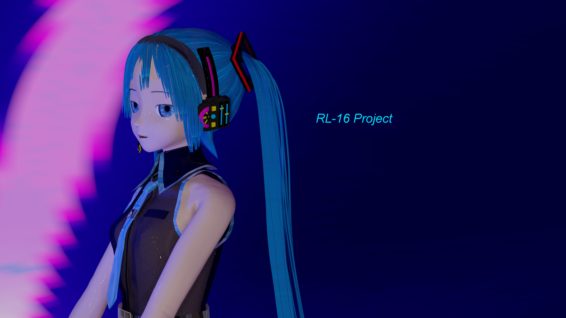 Hatsune Miku Blender Smile by RL-16 Project | 3840x2160 | Wallpaper Abyss