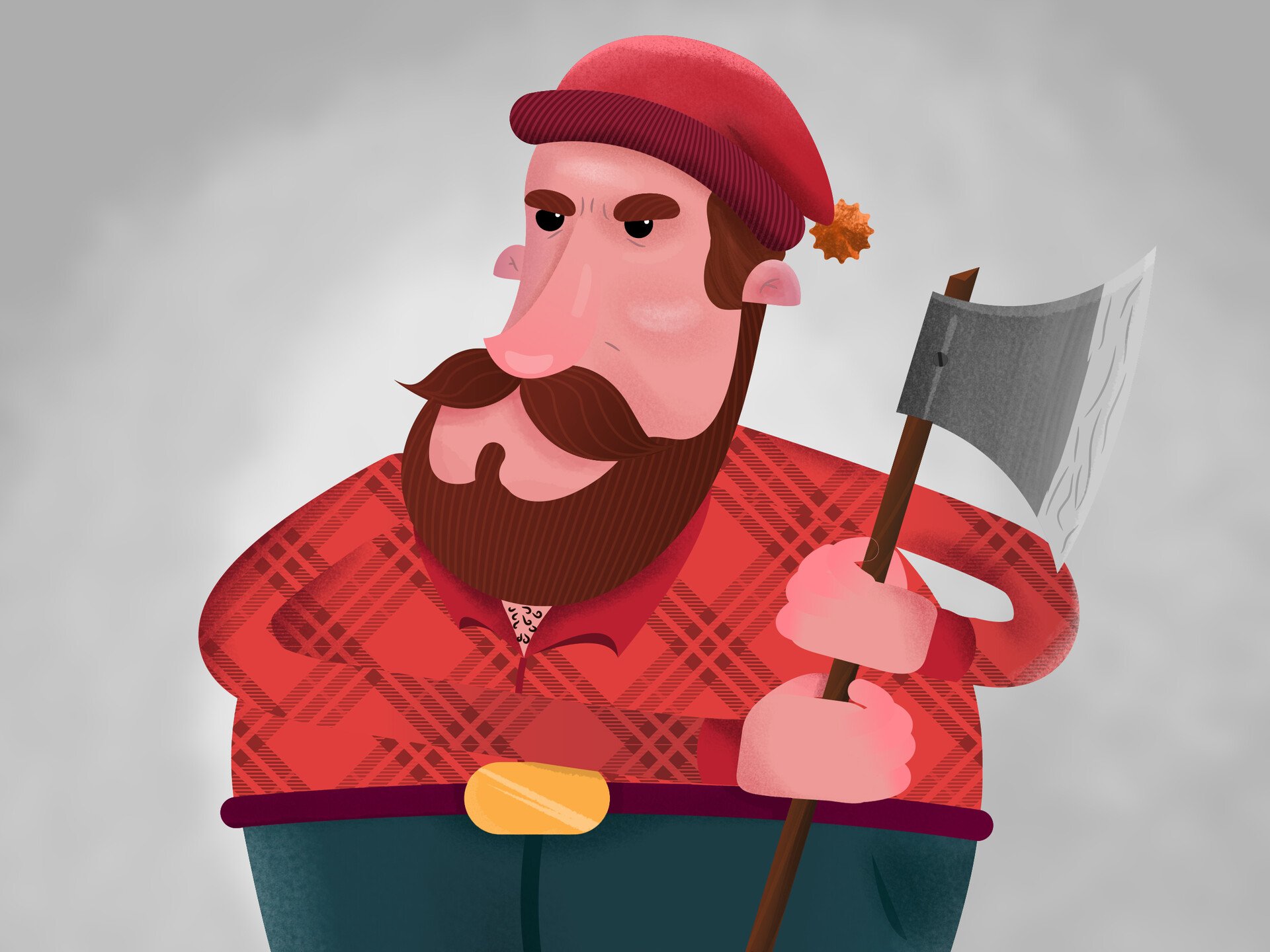Timberman HD Wallpaper: Classic Lumberjack Action in Vivid Detail