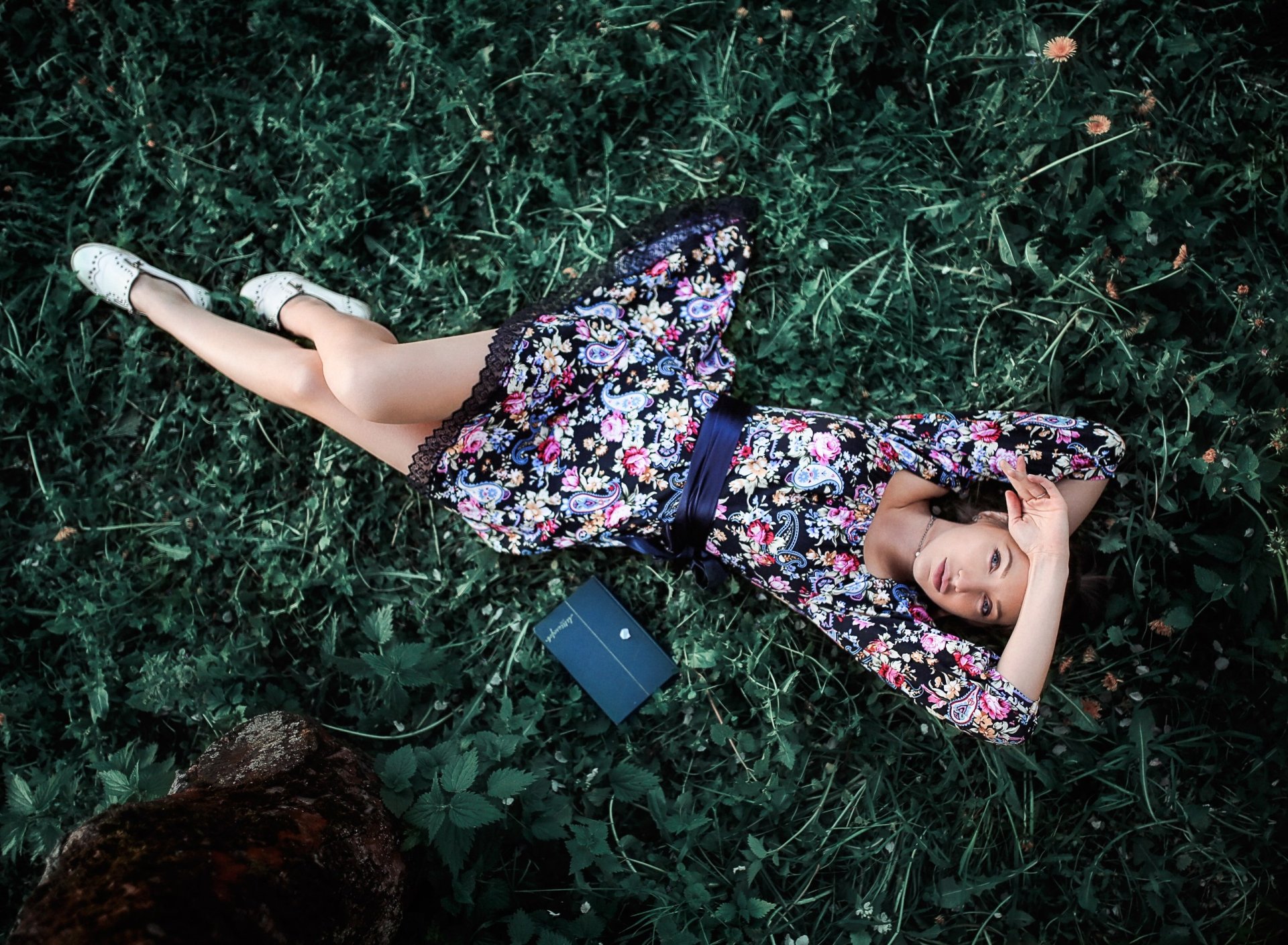 Download Lying Down Dress Woman Model HD Wallpaper by Hakan Erenler