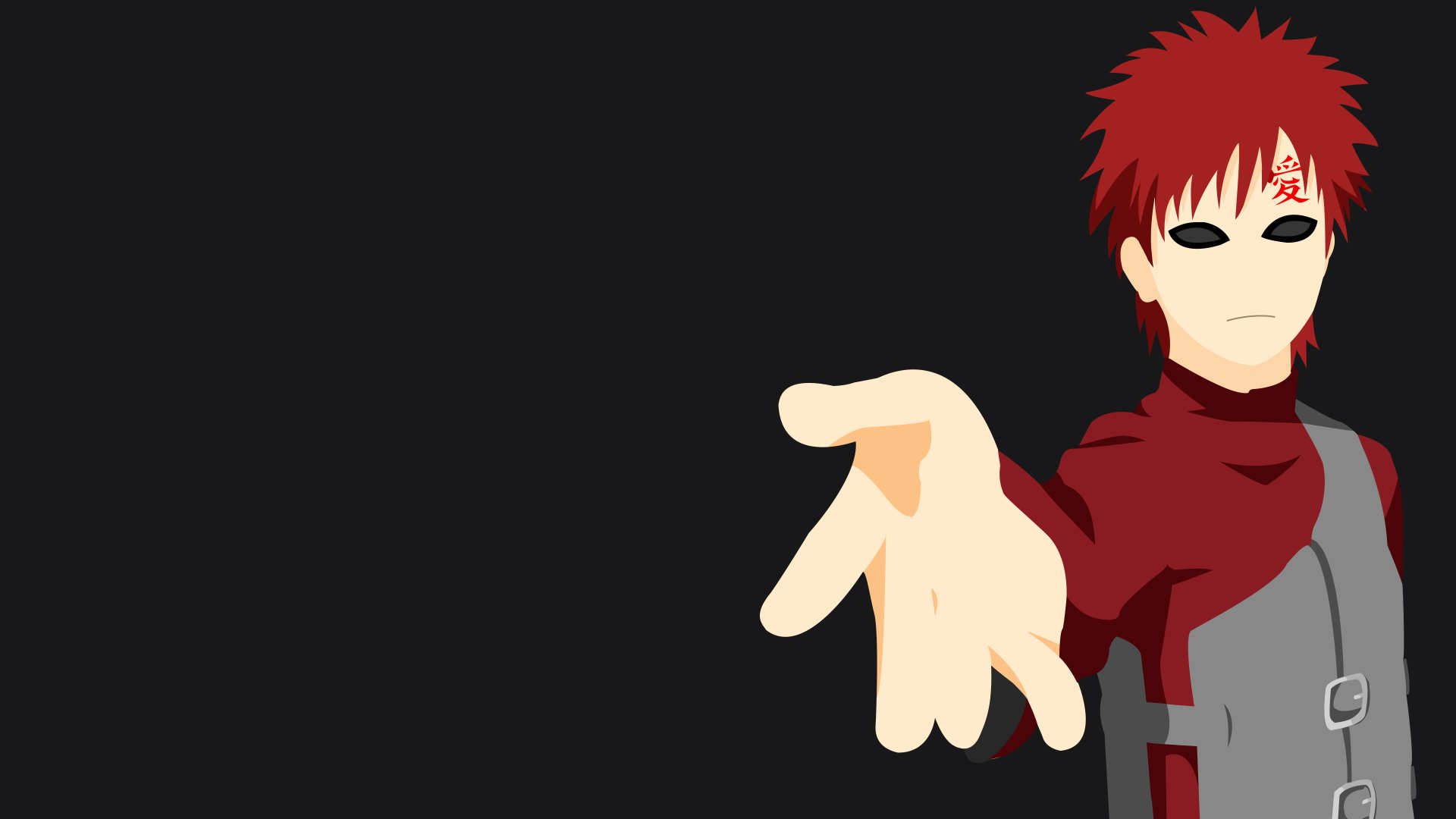 Minimalist Gaara Naruto Shippuden by RainerDrakkar