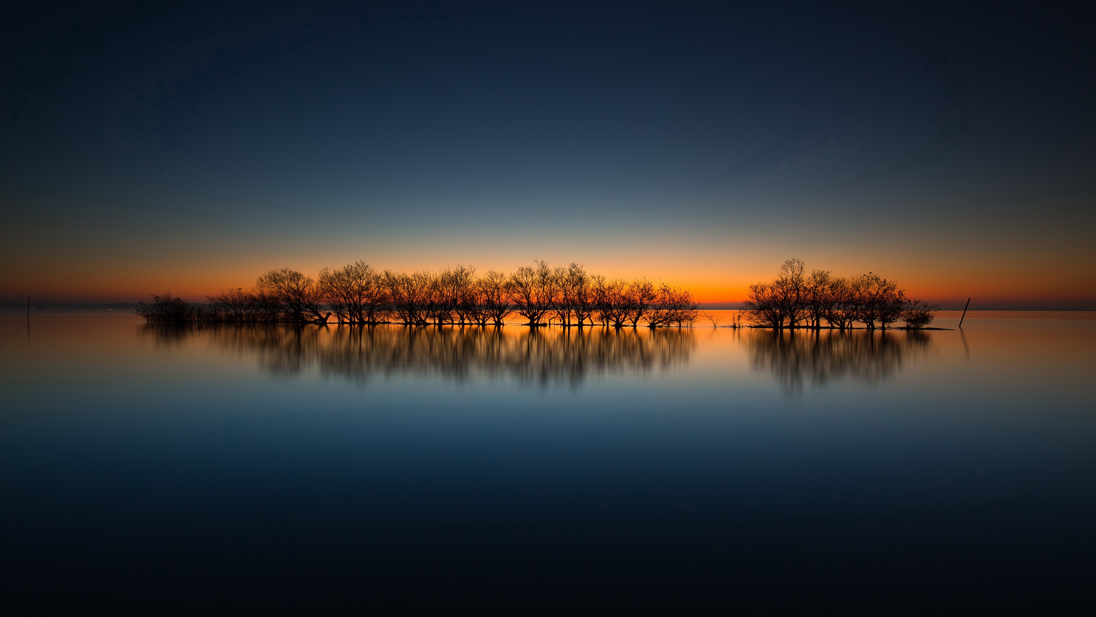 Download Sunset Nature Reflection 4k Ultra HD Wallpaper