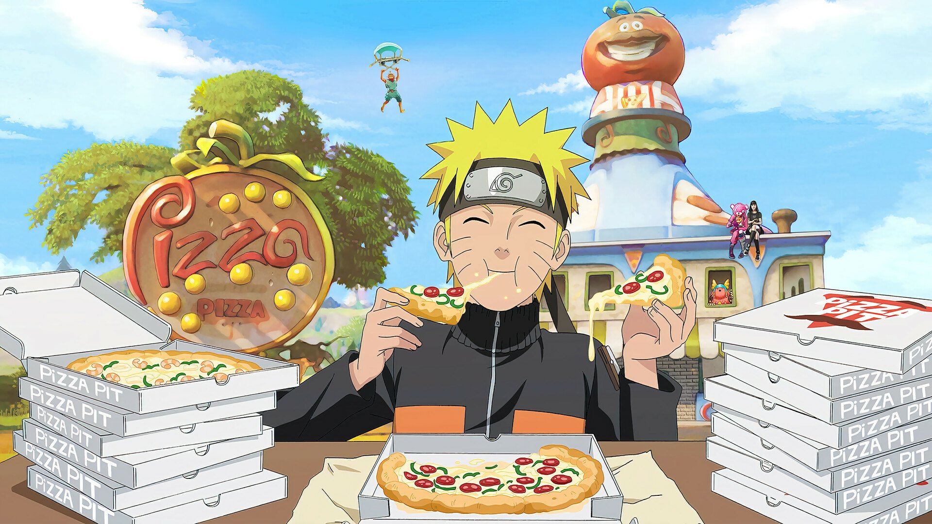 Download Pizza Naruto Uzumaki Video Game Fortnite HD Wallpaper ...