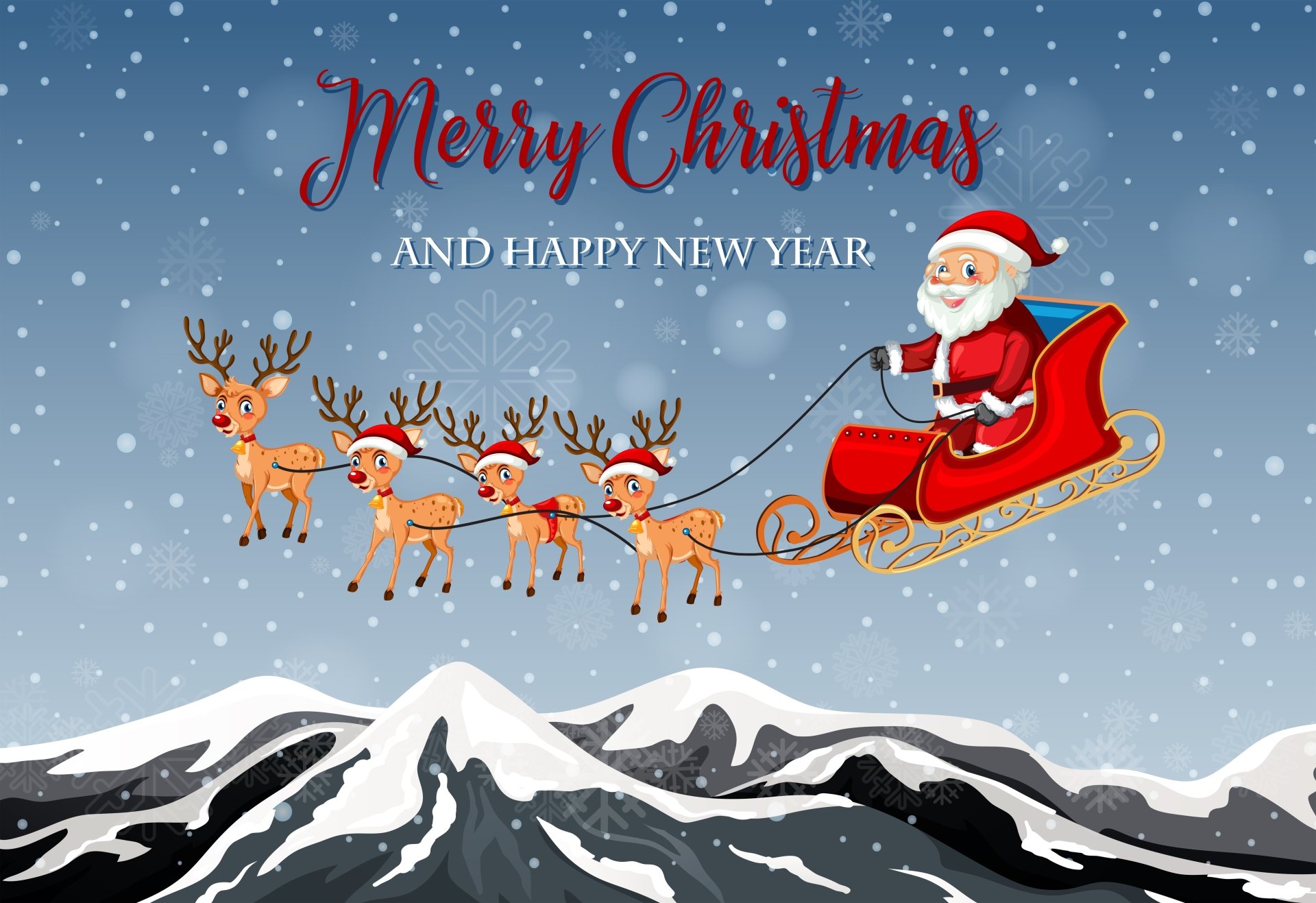 Download Sleigh Merry Christmas Santa Holiday Christmas 4k Ultra HD Wallpaper