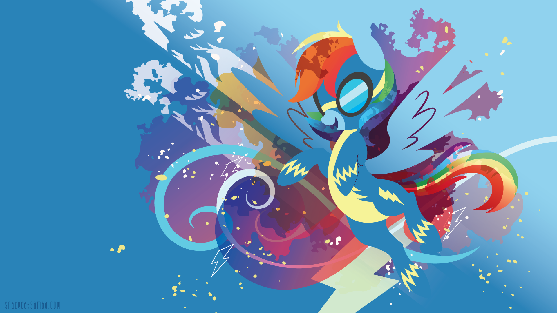 Rainbow Dash Minimalist Art - 4K My Little Pony Wallpaper by sambaneko