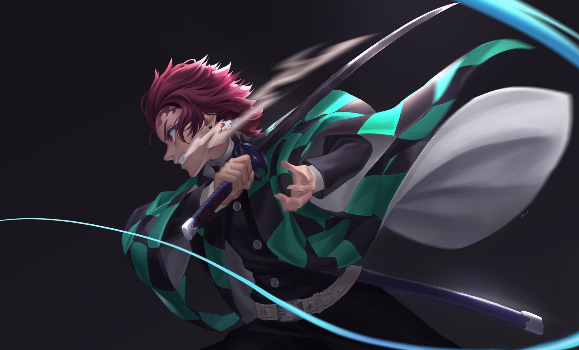 Tanjiro Kamado in Stunning 4K Ultra HD - Demon Slayer Wallpaper by moon