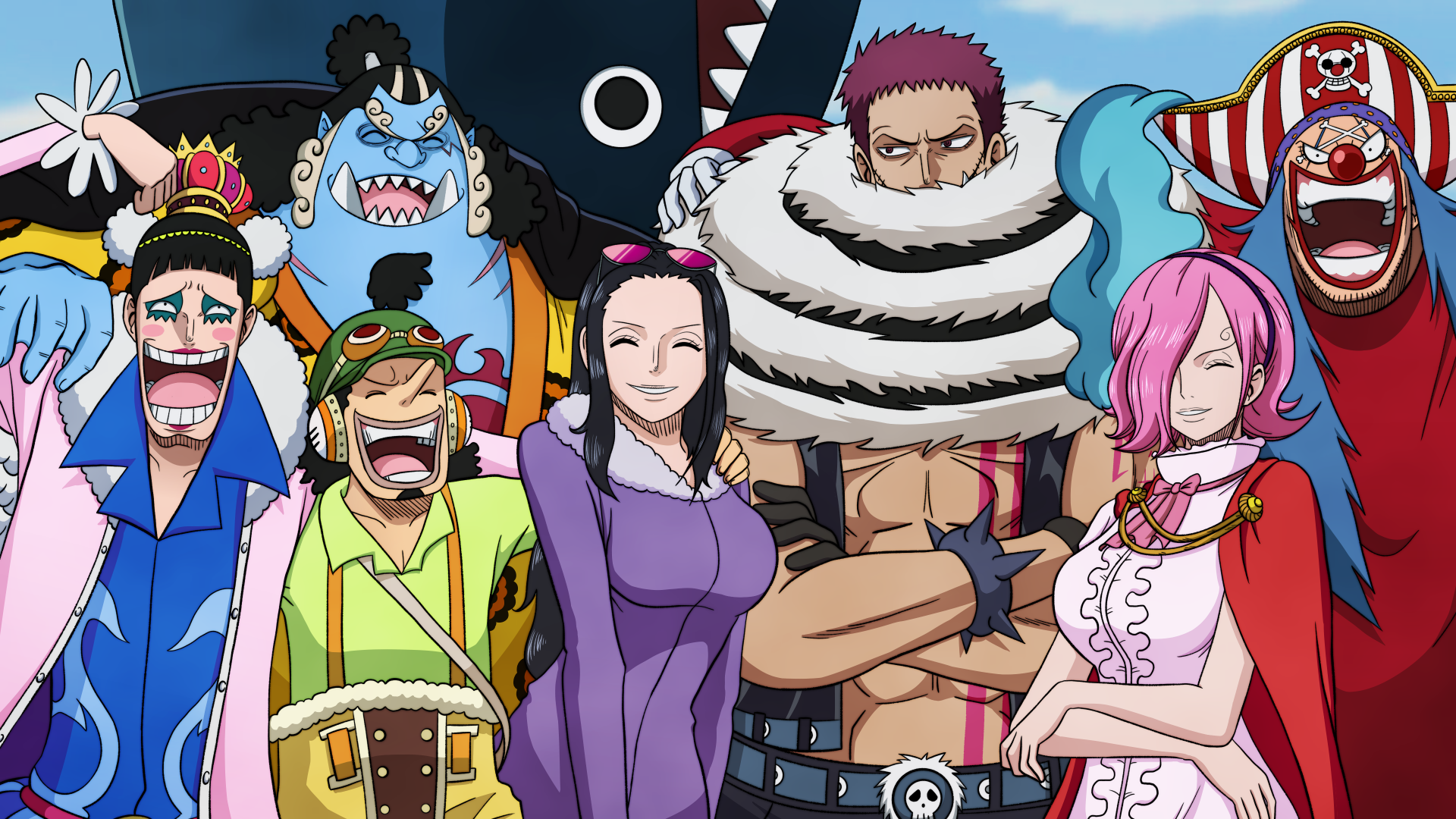 One Piece 4K Wallpaper — Reiju Vinsmoke, Buggy, Usopp, Nico Robin ...