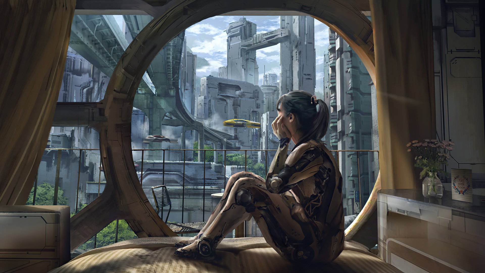 4K Ultra HD Cyber Horizons: Futuristic Sci-Fi Cyborg Vision by Eddie ...