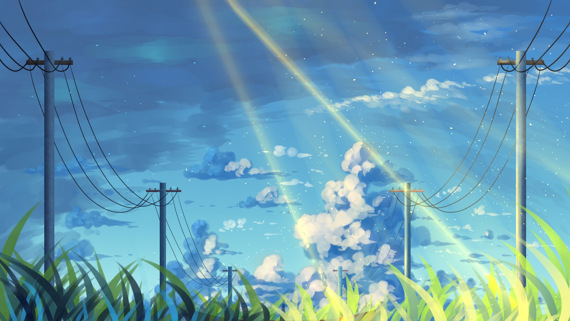 Download Sunlight Anime Sky Sky Anime HD Wallpaper
