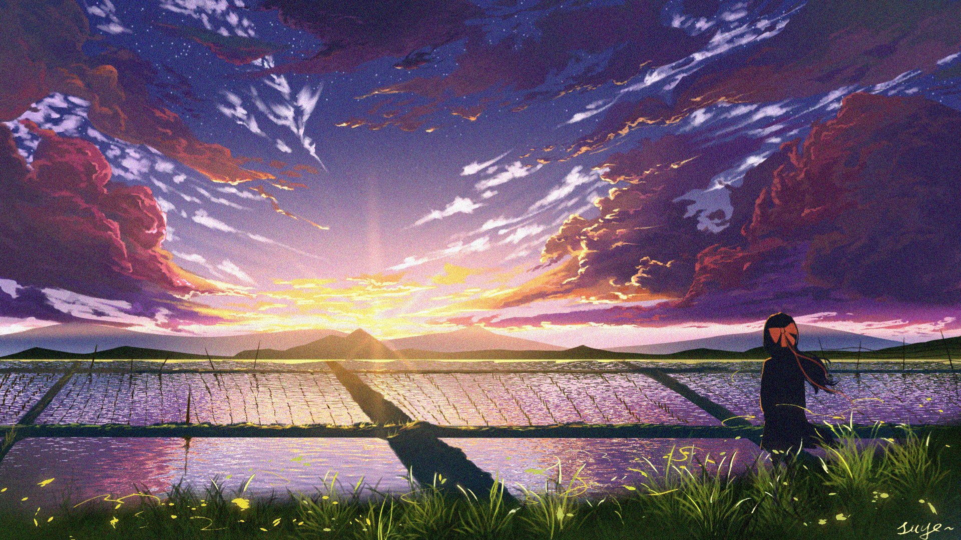 Download Anime Landscape Anime Landscape HD Wallpaper | 1920x1080 ...
