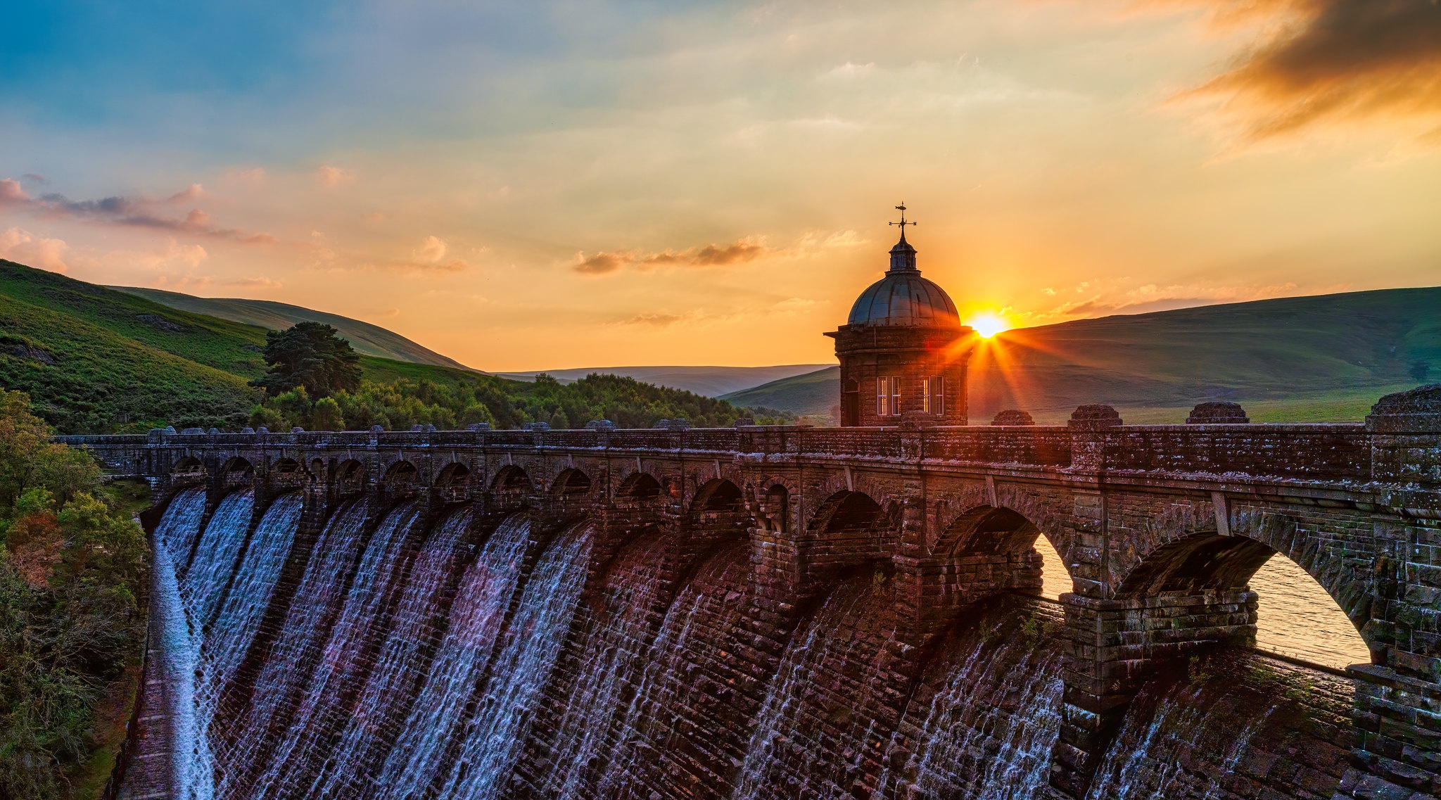 Download Man Made Dam HD Wallpaper