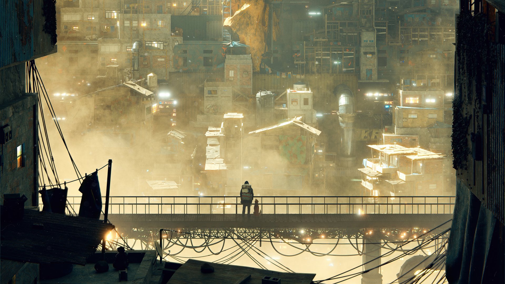 4K Ultra HD — Neon Overpass: Sci‑Fi Cityscape by Marco Zagara