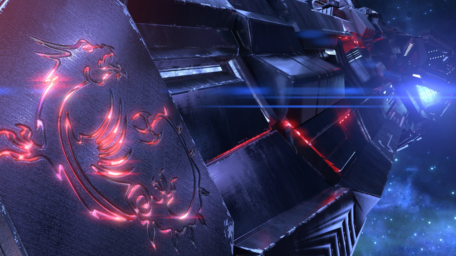 MSI Neon Dragon — Tech Armor HD Wallpaper