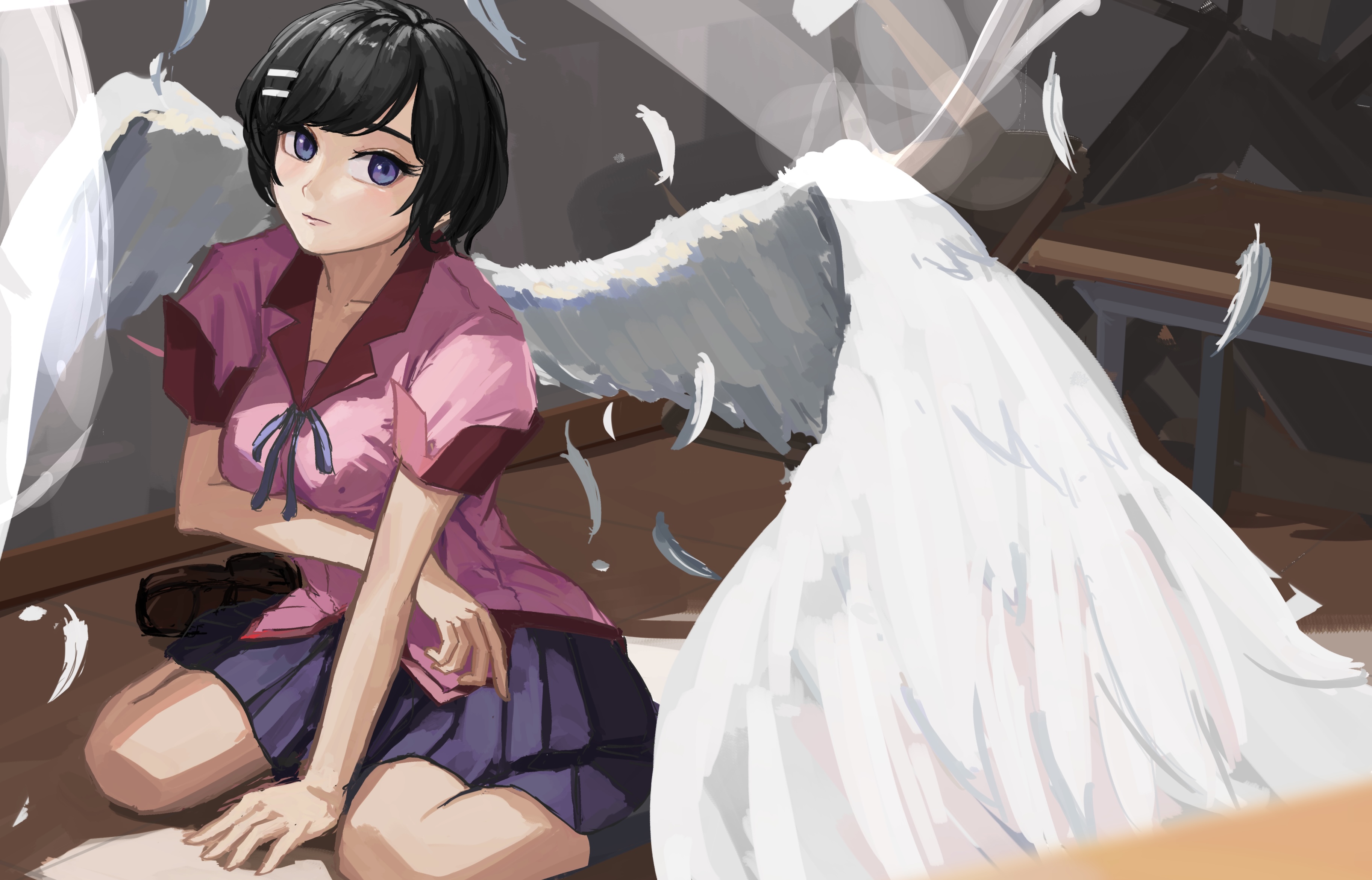 Download Angel Tsubasa Hanekawa Anime Monogatari (Series) Anime Angel ...