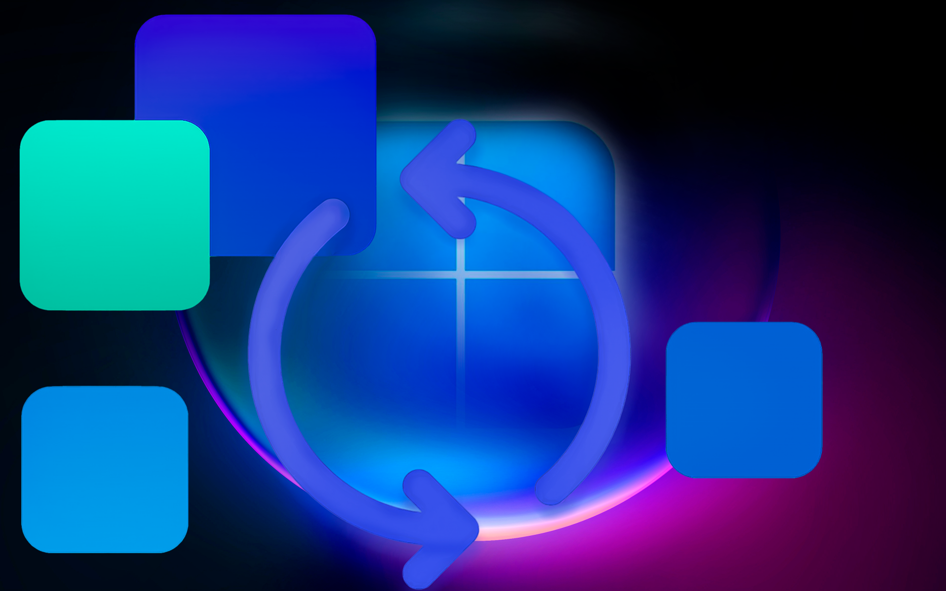 Windows 11 4K Ultra HD: Neon Tech Loop Wallpaper by Anastácio Lobato