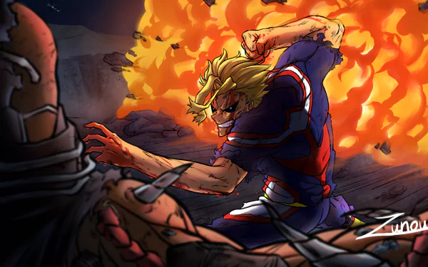 All Might in Action - HD Wallpaper from My Hero Academia
