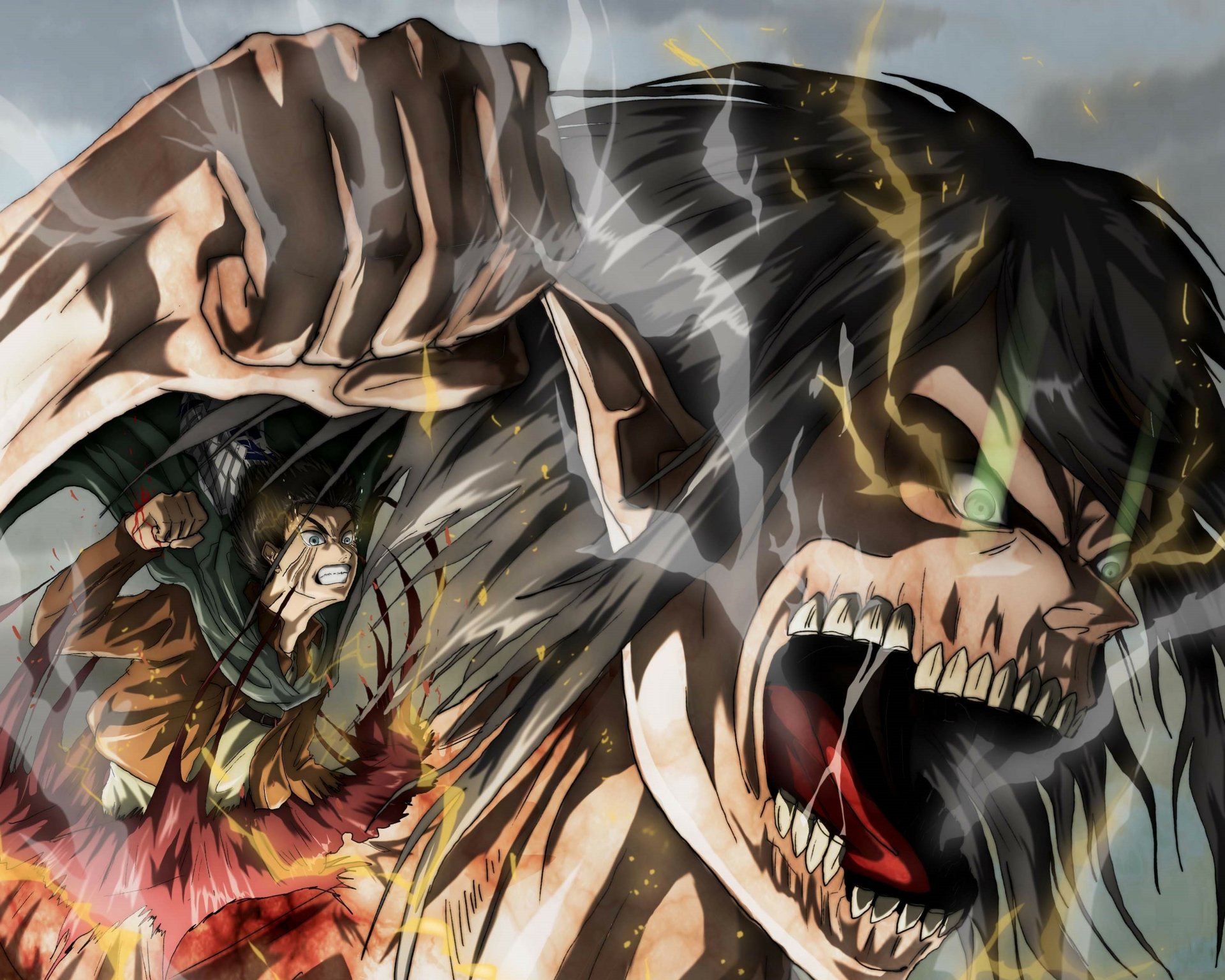 Eren Yeager Titan Fury – HD Attack on Titan Anime Wallpaper by Bladen