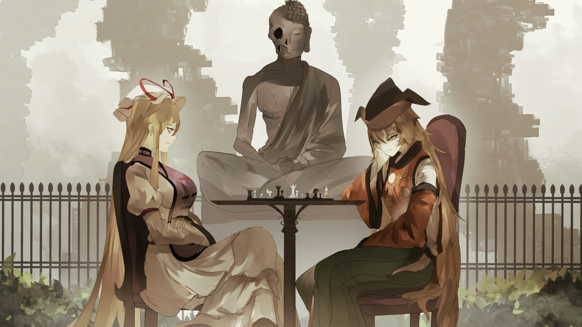 Download Yukari Yakumo Okina Matara Anime Touhou Hd Wallpaper