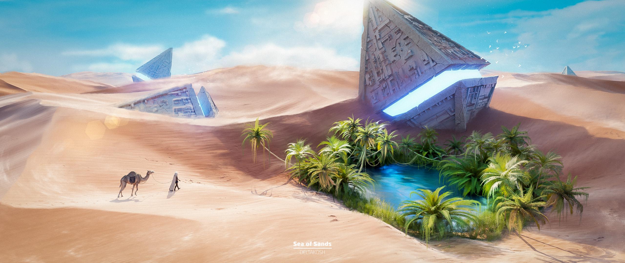 Download Sci Fi Pyramid HD Wallpaper by Deltakosh