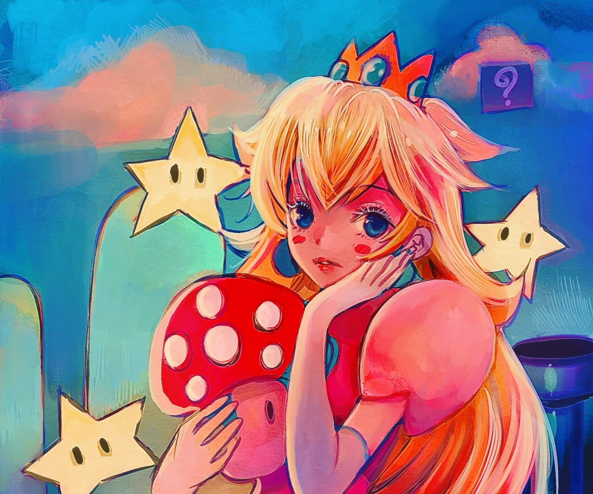 Download Princess Peach Video Game Super Mario Bros. HD Wallpaper by ...