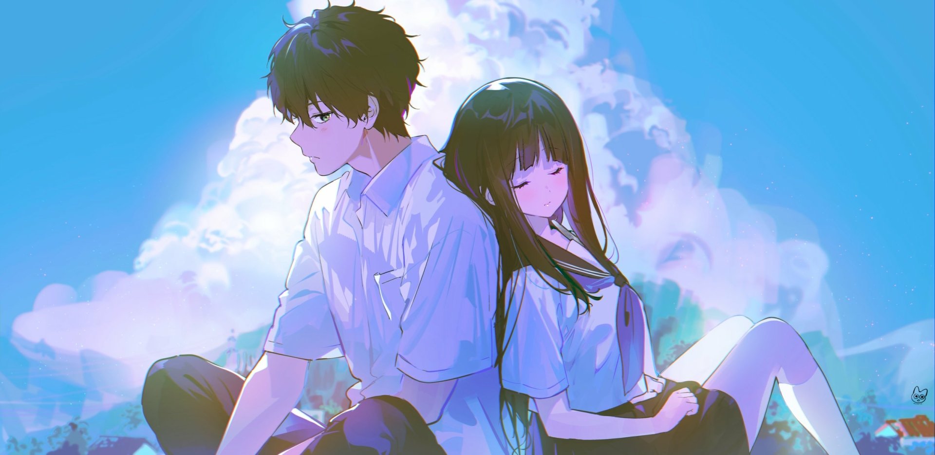 Download Eru Chitanda Hōtarō Oreki Anime Hyouka HD Wallpaper by mery__S2_