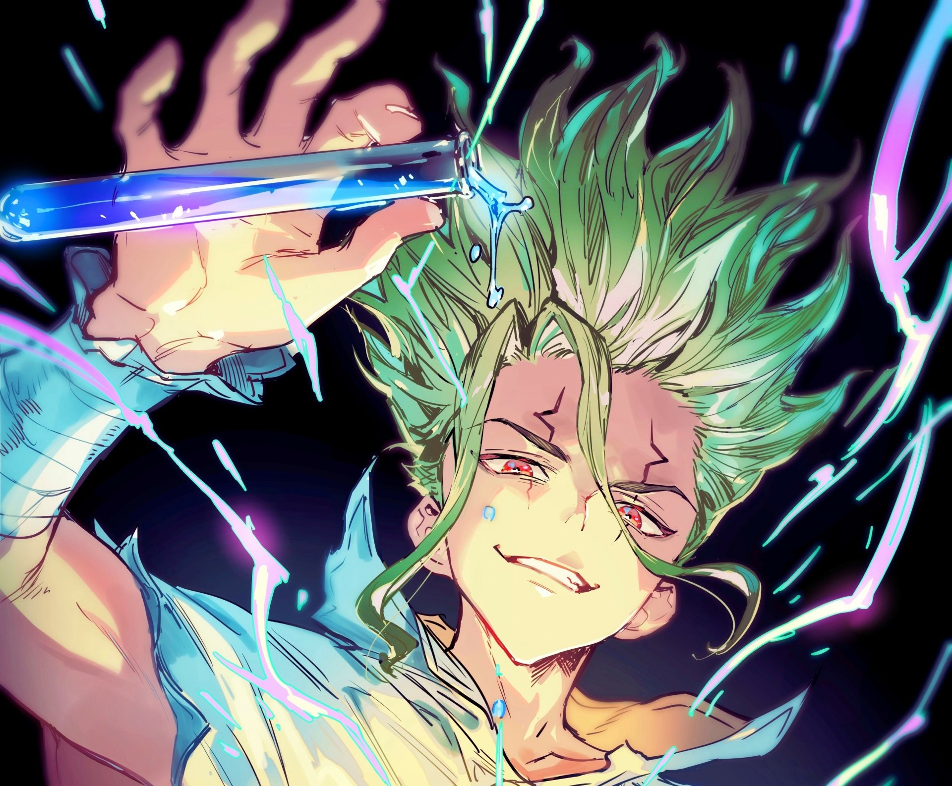 Senku Ishigami HD Wallpaper – Dr. Stone's Genius in Action by bikku