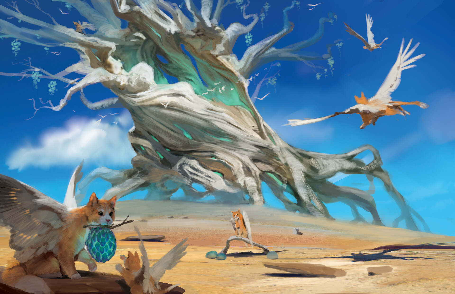 Download Fantasy Cat HD Wallpaper by April Prime