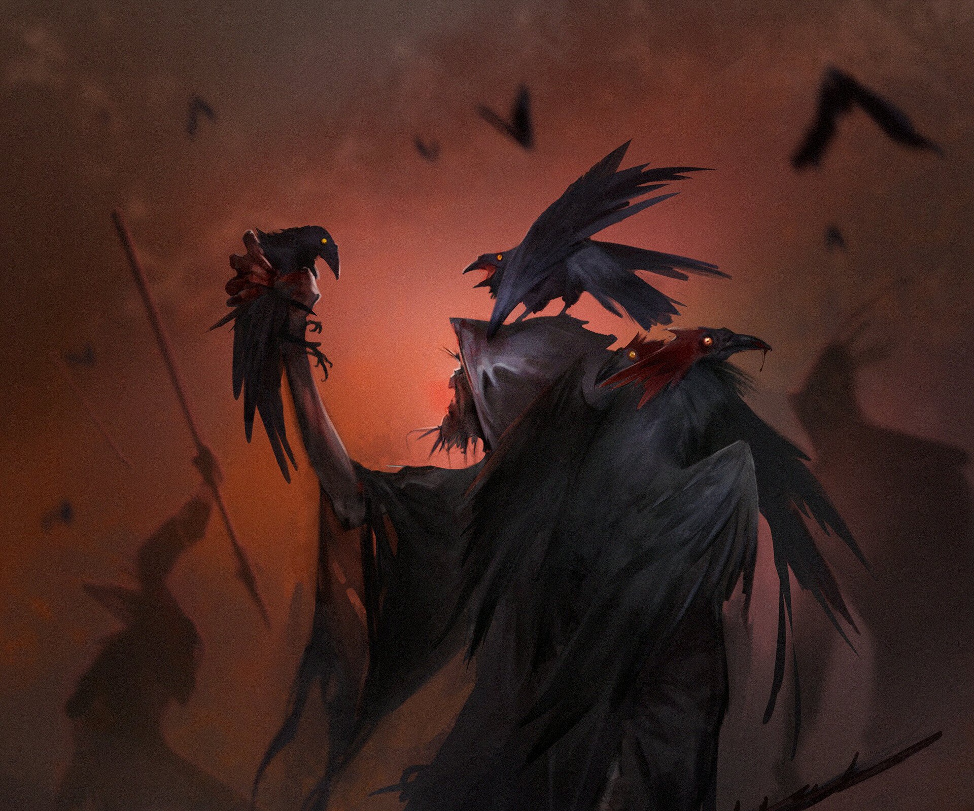 Download Dark Sorcerer HD Wallpaper by Jane Katsubo