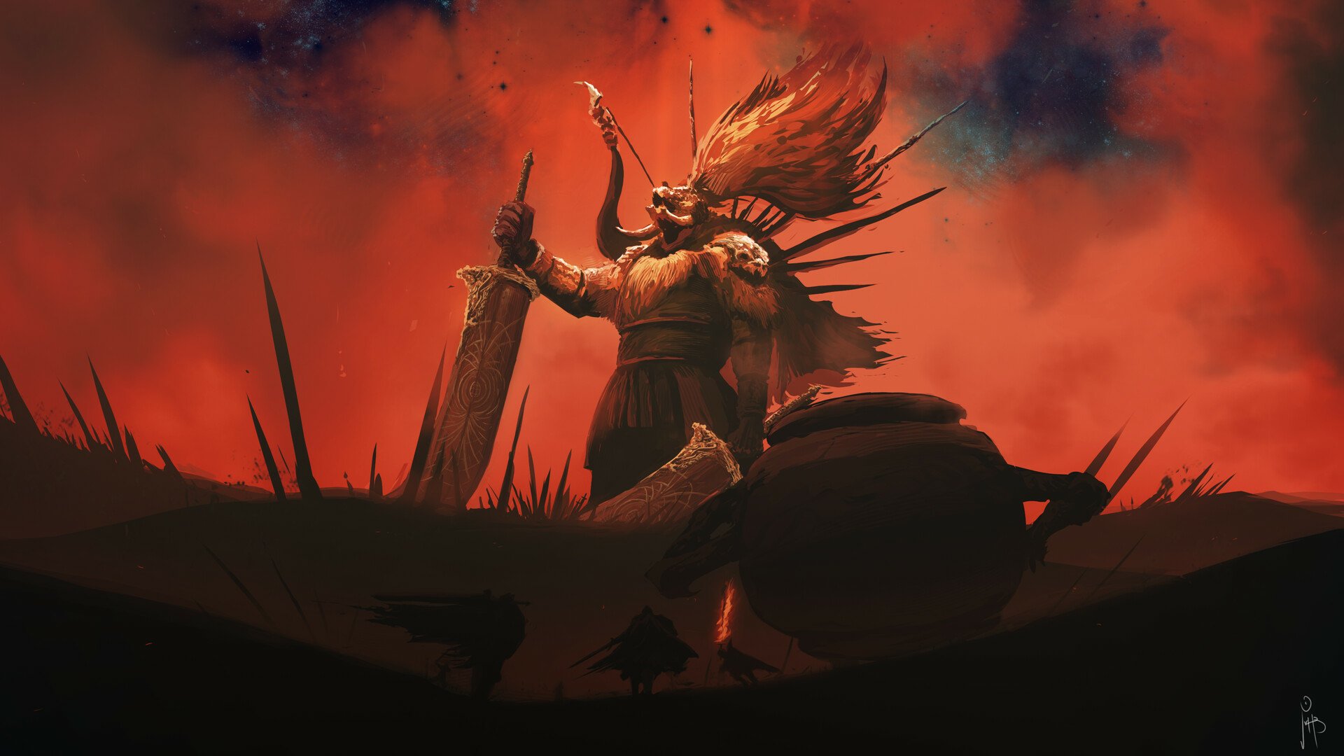 Starscourge Radahn Unleashed: Epic Elden Ring HD Wallpaper by Martín ...