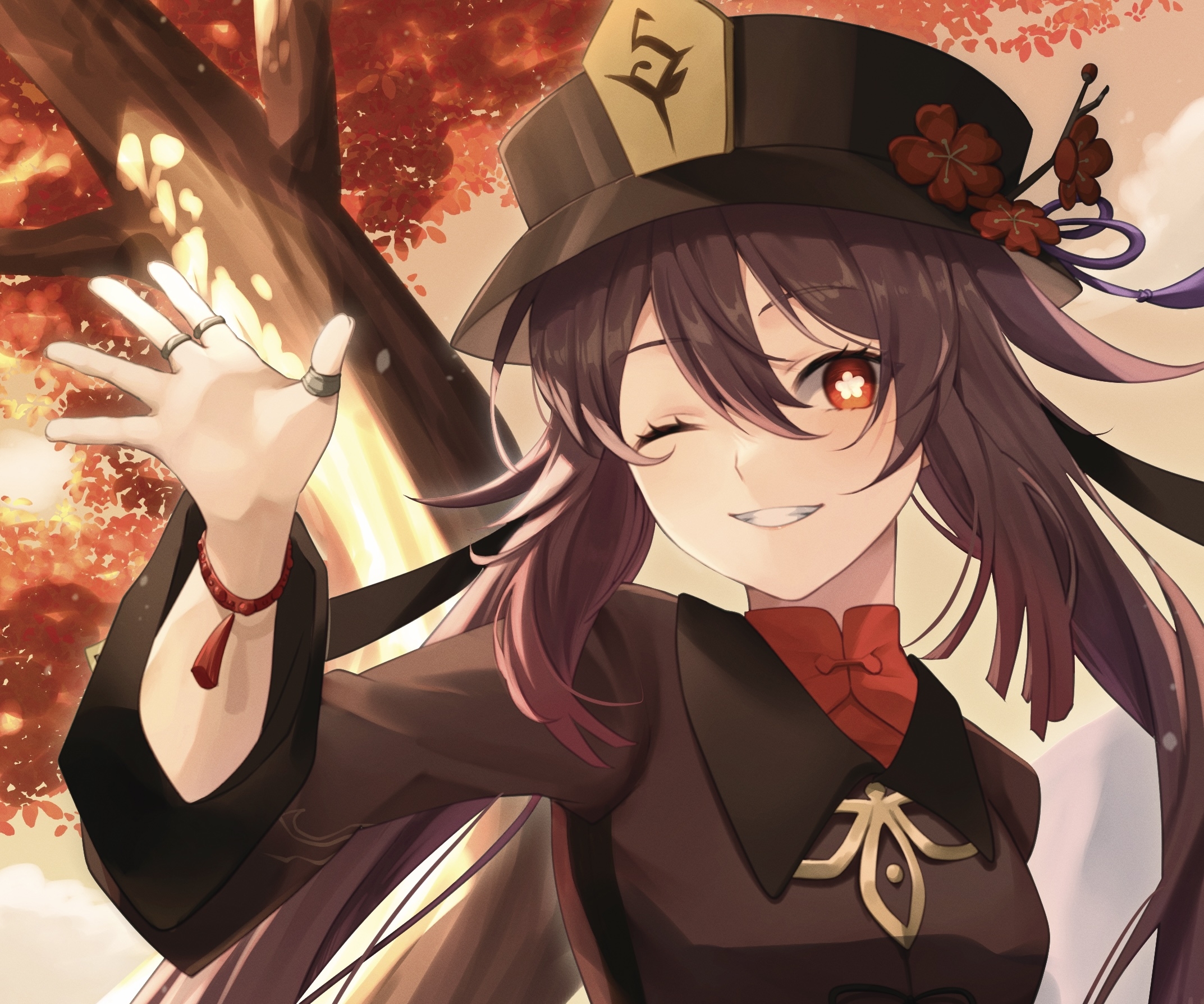 Download Hu Tao Video Game Genshin Impact HD Wallpaper by kinaco