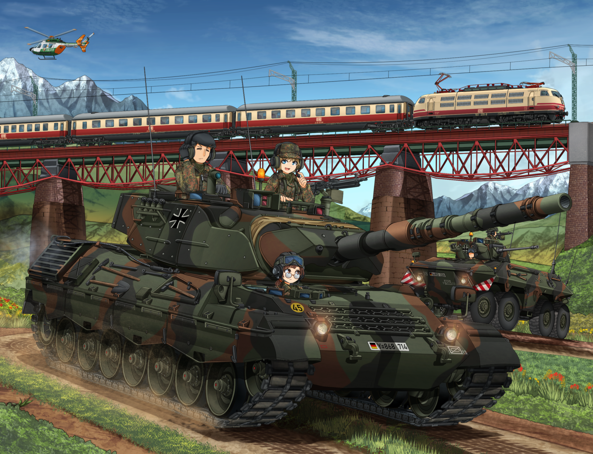 Download Tank Anime Military Military Anime HD Wallpaper by みけらん ...