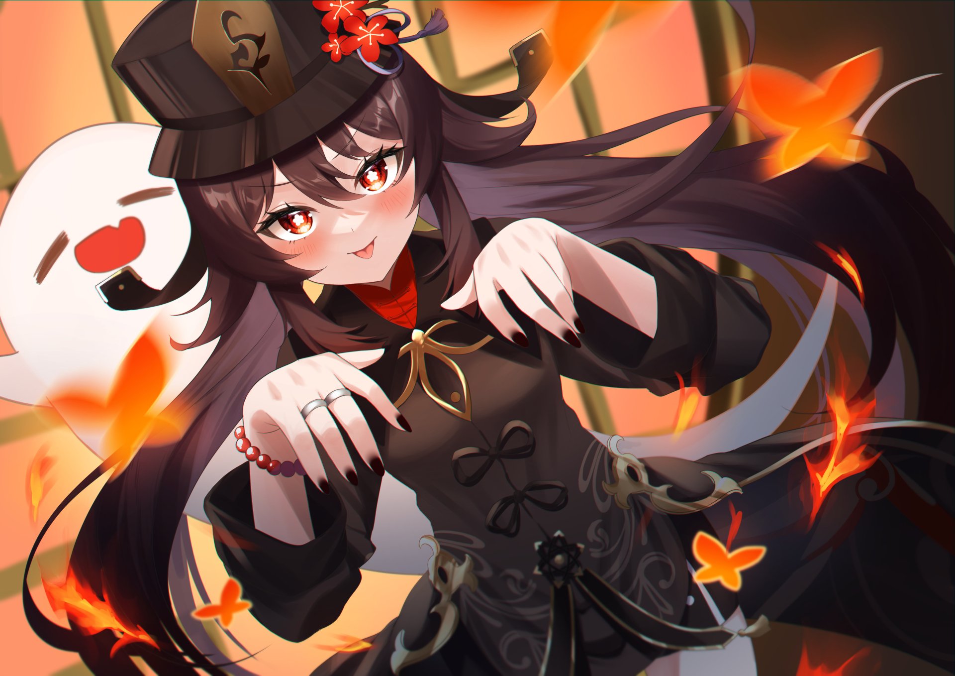 Download Hu Tao Video Game Genshin Impact 4k Ultra HD Wallpaper