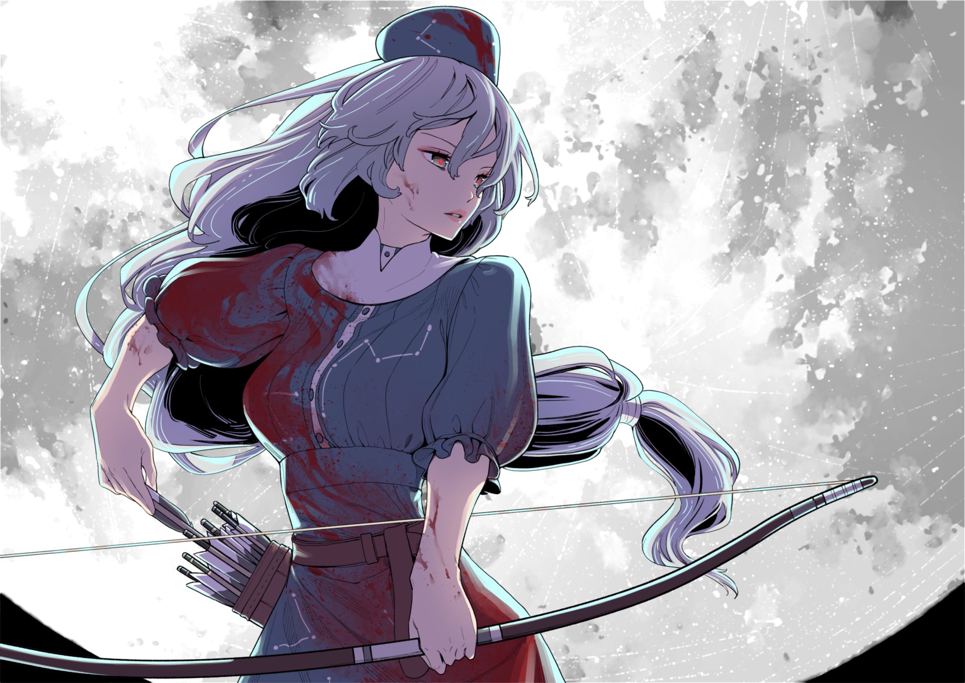 Download Eirin Yagokoro Anime Touhou HD Wallpaper by Kawayabug