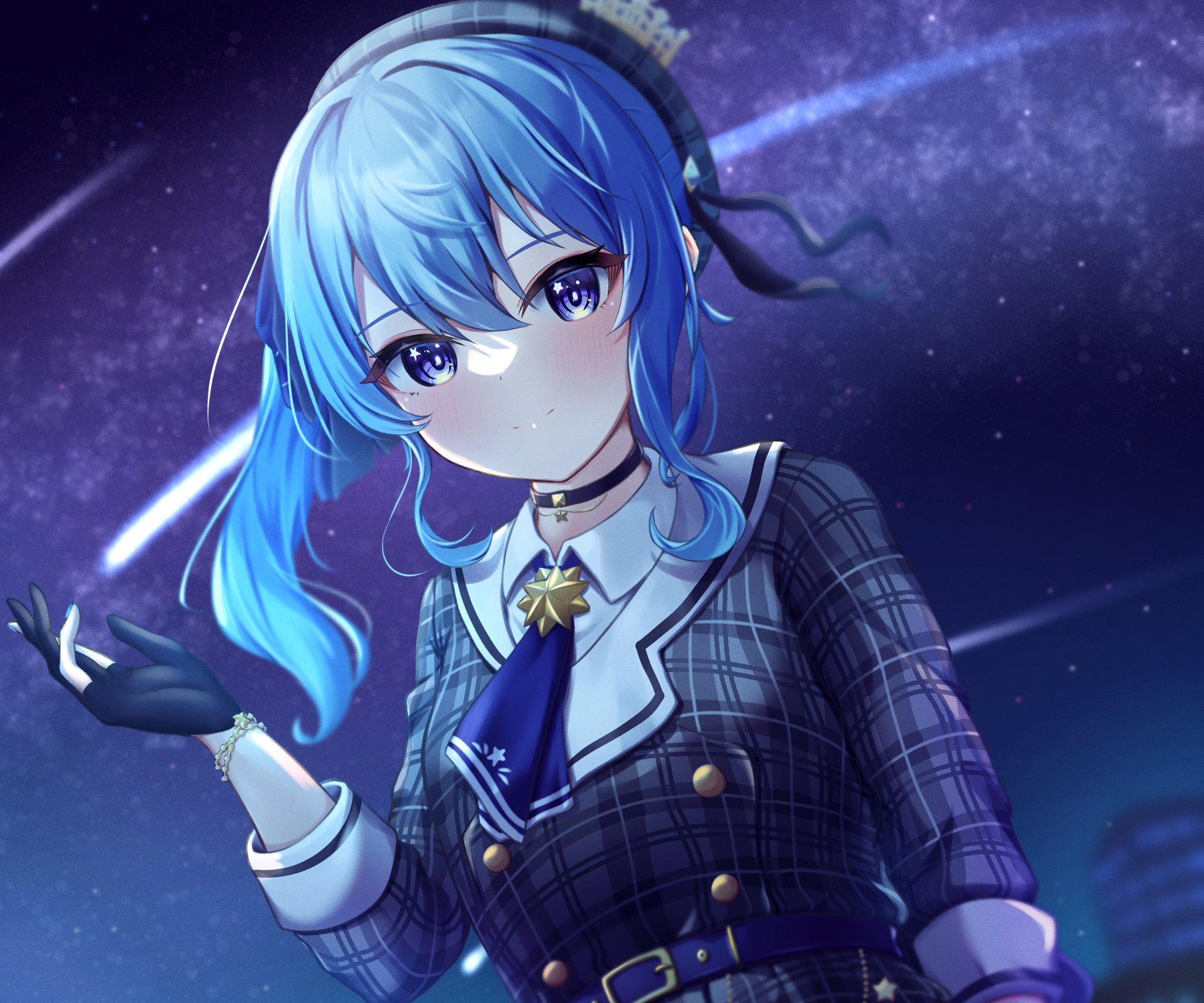 Download Hoshimachi Suisei Hololive Anime Virtual Youtuber HD Wallpaper