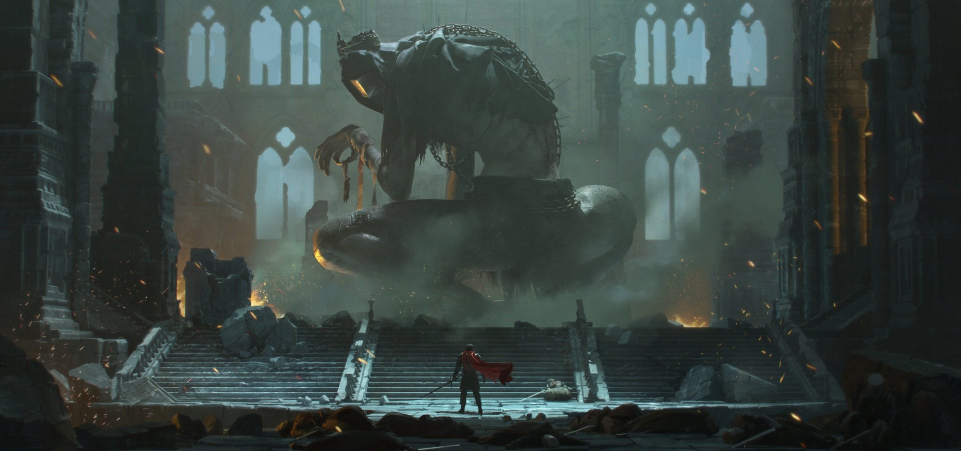 Download Fantasy Giant HD Wallpaper by Jonathan Bertaud