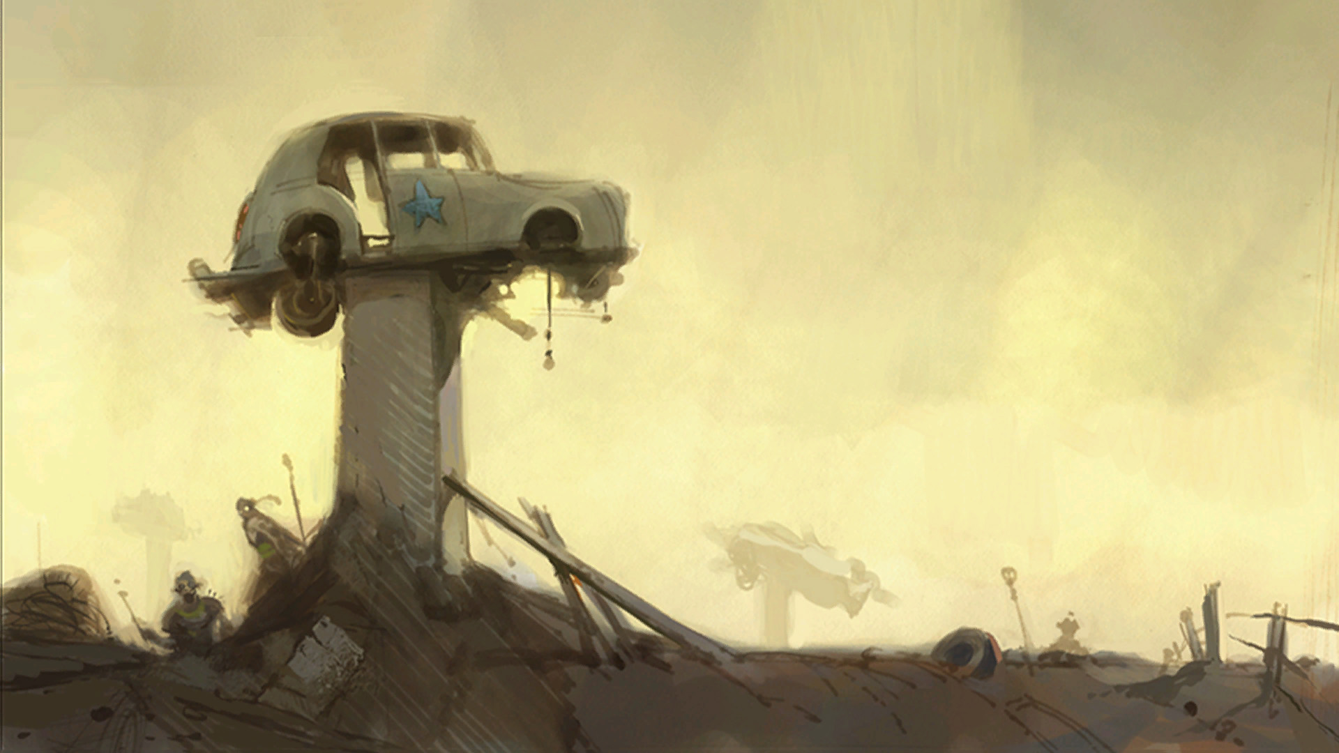 Download Car Sci Fi Post Apocalyptic HD Wallpaper