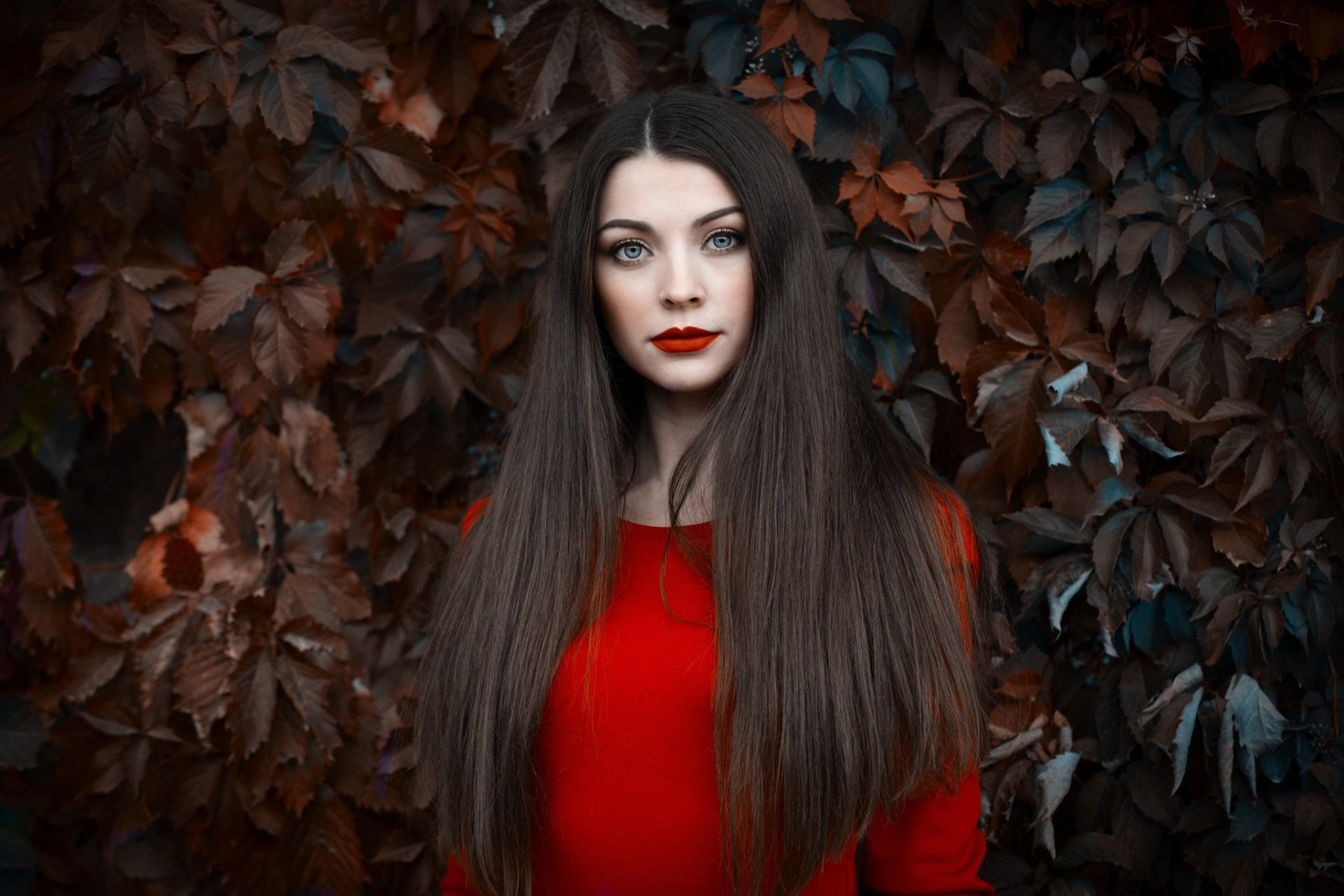 Elegant Woman Model in Red – Stunning HD Wallpaper by Inese Stoner ...