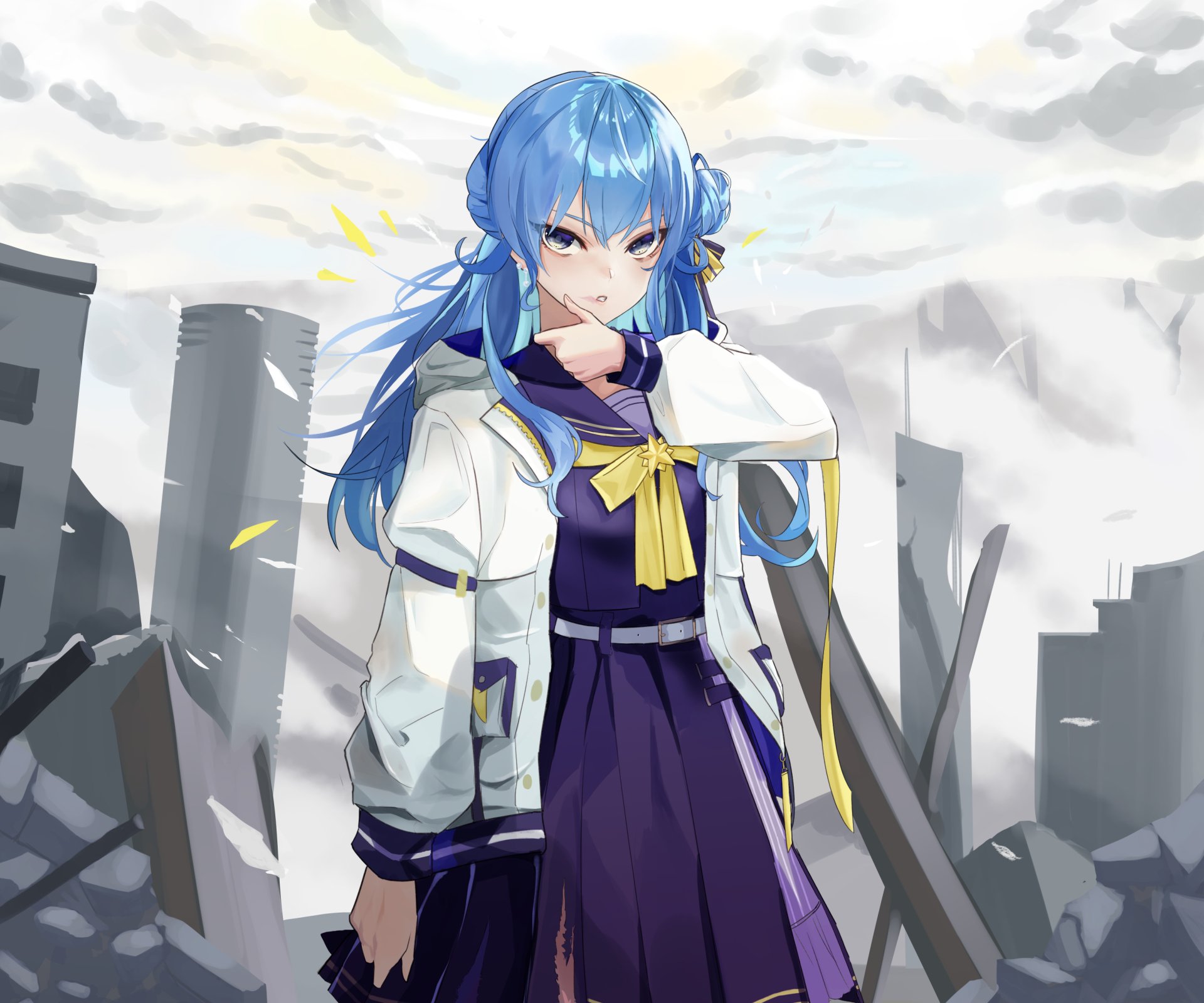 Download Hololive Hoshimachi Suisei Anime Virtual Youtuber HD Wallpaper ...